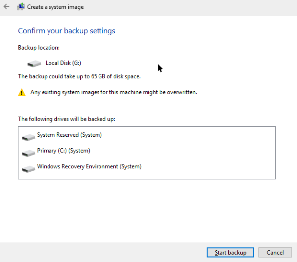 How to Create System Image Backup in Windows 10 - Stugon