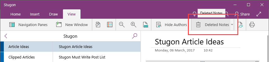 How to Find OneNote Recycle Bin and Recover Delete Notes - Stugon